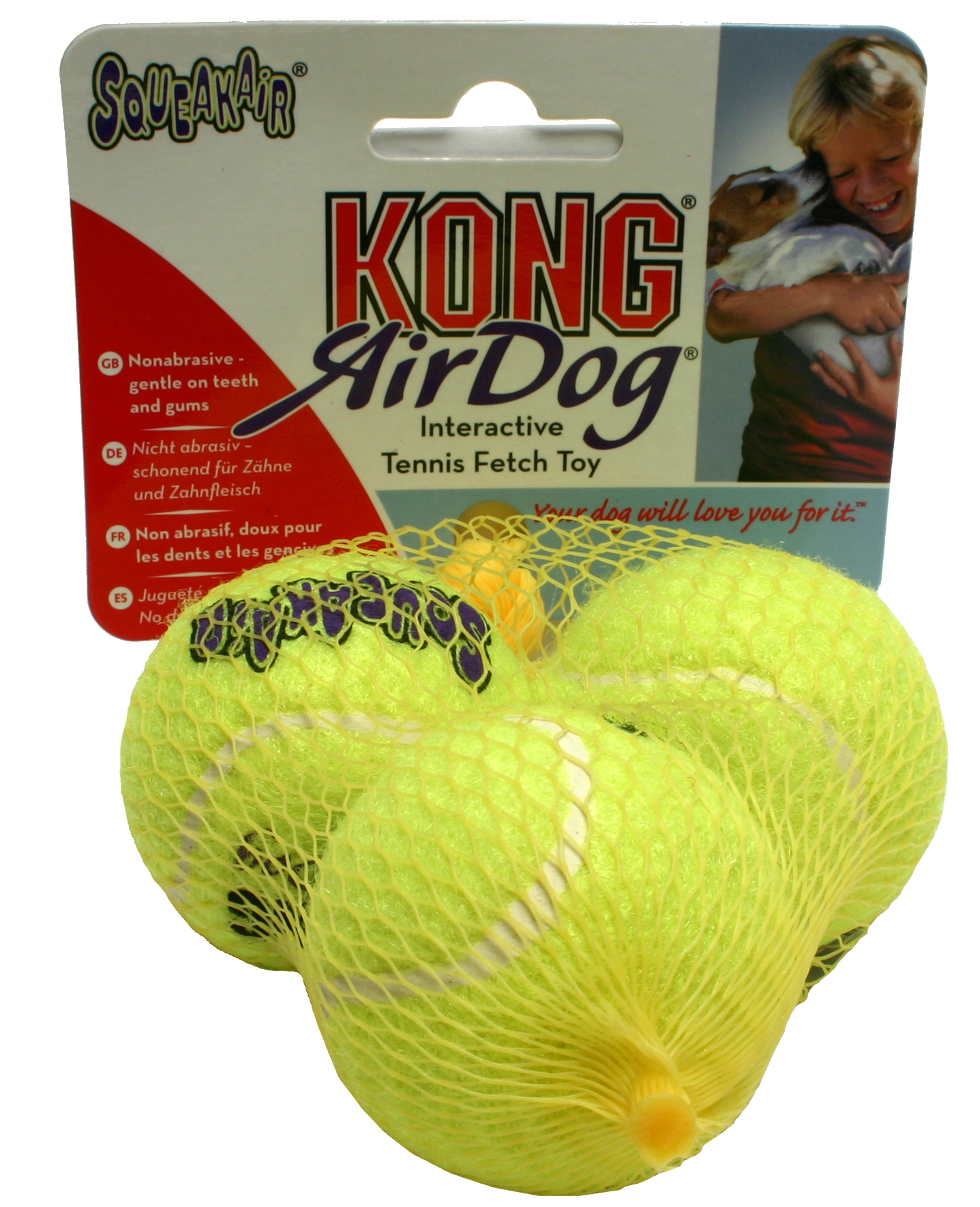 Hundeleke Kong squeakers tennisball - hundeleker - kasteleker - ball hund